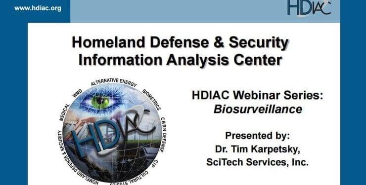 HDIAC Biosurveillance Webinar Oct 29 – Global Biodefense