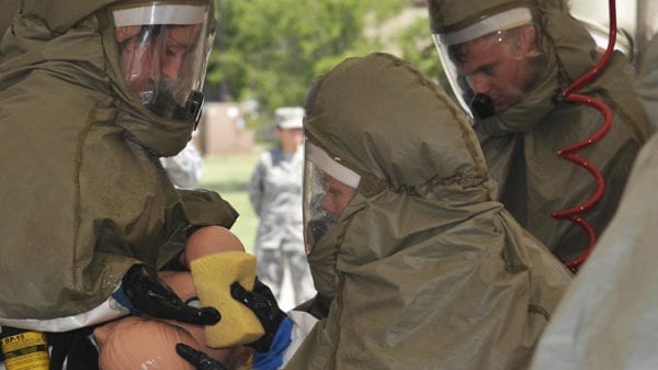 In Pictures: Air Force Conducts Patient Decontamination Training
