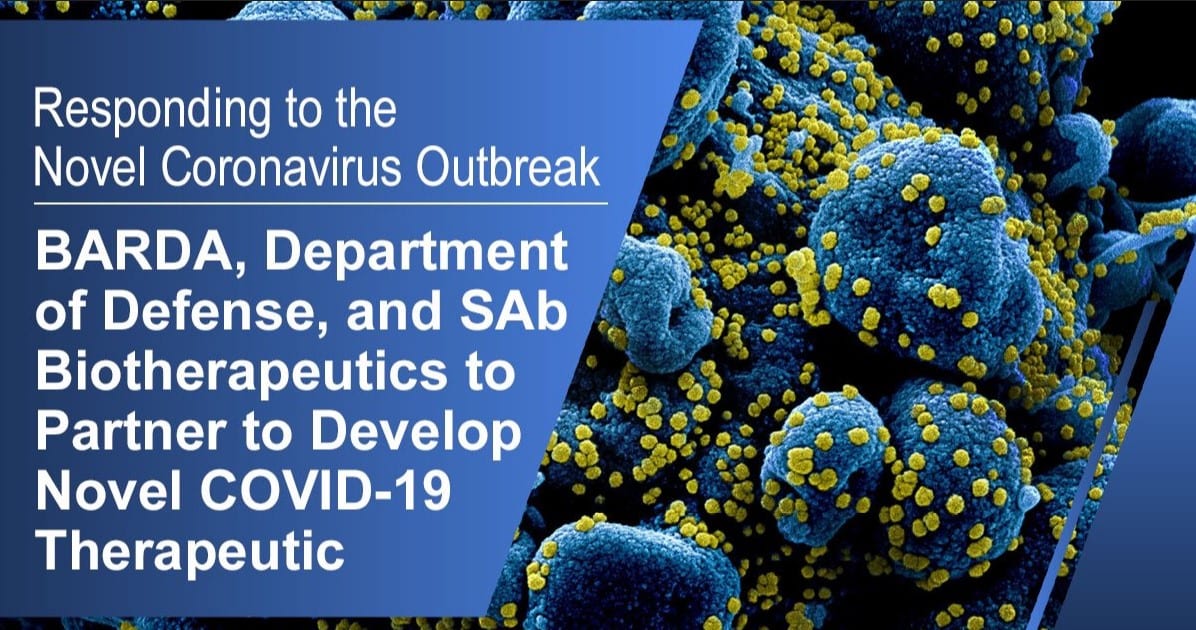 JPEO-CBRND, BARDA Partner with SAb Biotherapeutics to Develop COVID-19 ...
